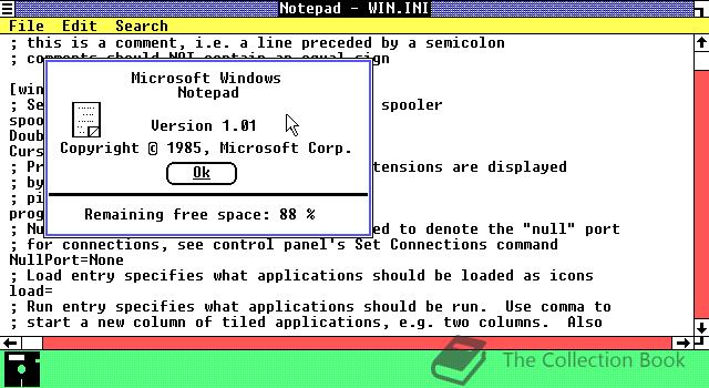 Microsoft Windows 1.x, 1.01 - The Collection Book
