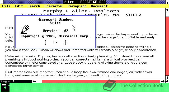 Microsoft Windows 1.x, 1.02 - The Collection Book