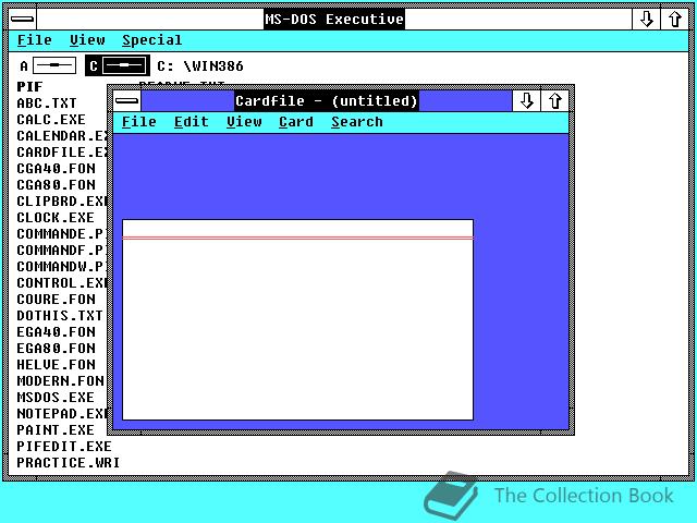 Microsoft Windows 2.x, 2.01 for 386 - The Collection Book