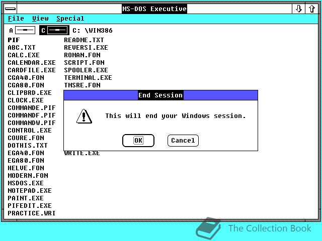 Microsoft Windows 2.x, 2.01 for 386 - The Collection Book
