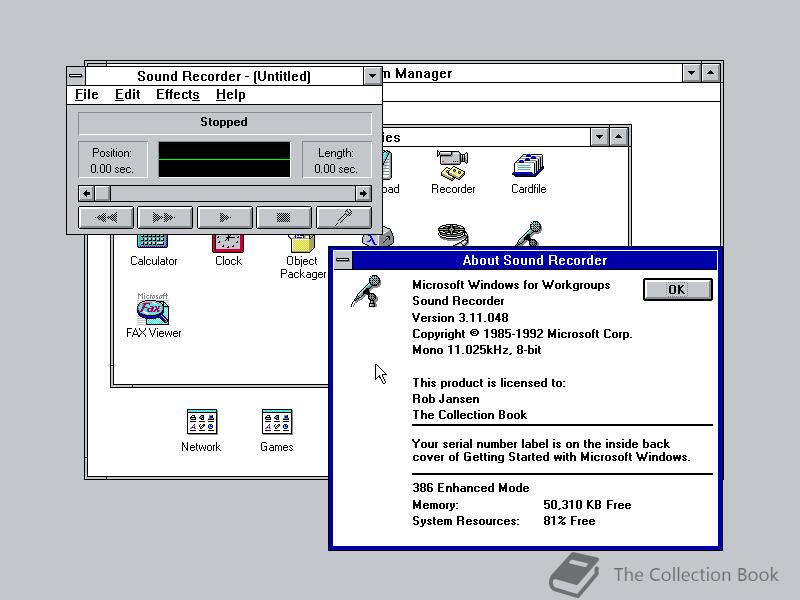 Microsoft Windows for Workgroups 3.11, 3.11.048 - The Collection Book