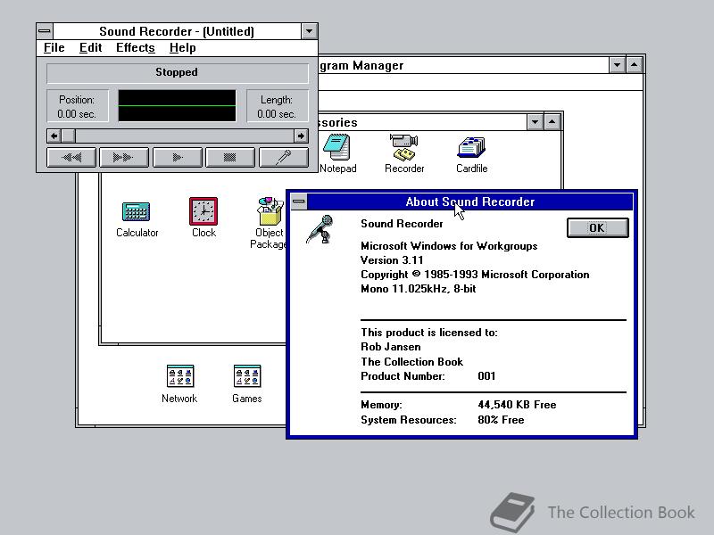 Microsoft Windows for Workgroups 3.11, 3.11.300 (1993-10-13) - The ...