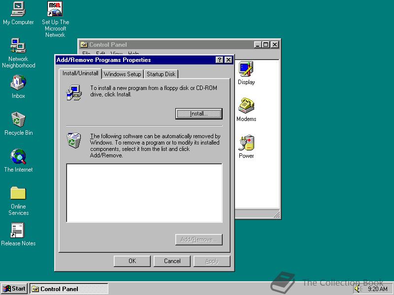 Microsoft Windows 95, 4.00.1094 - The Collection Book