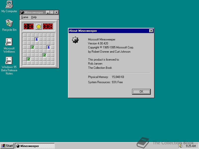 Microsoft Windows 95, 4.00.420 - The Collection Book