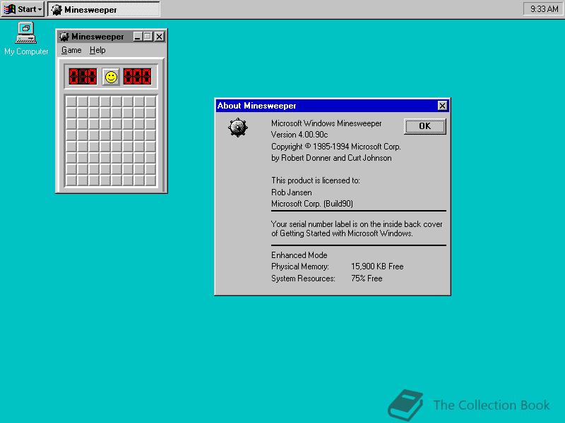 Microsoft Windows 95, 4.00.90c - The Collection Book