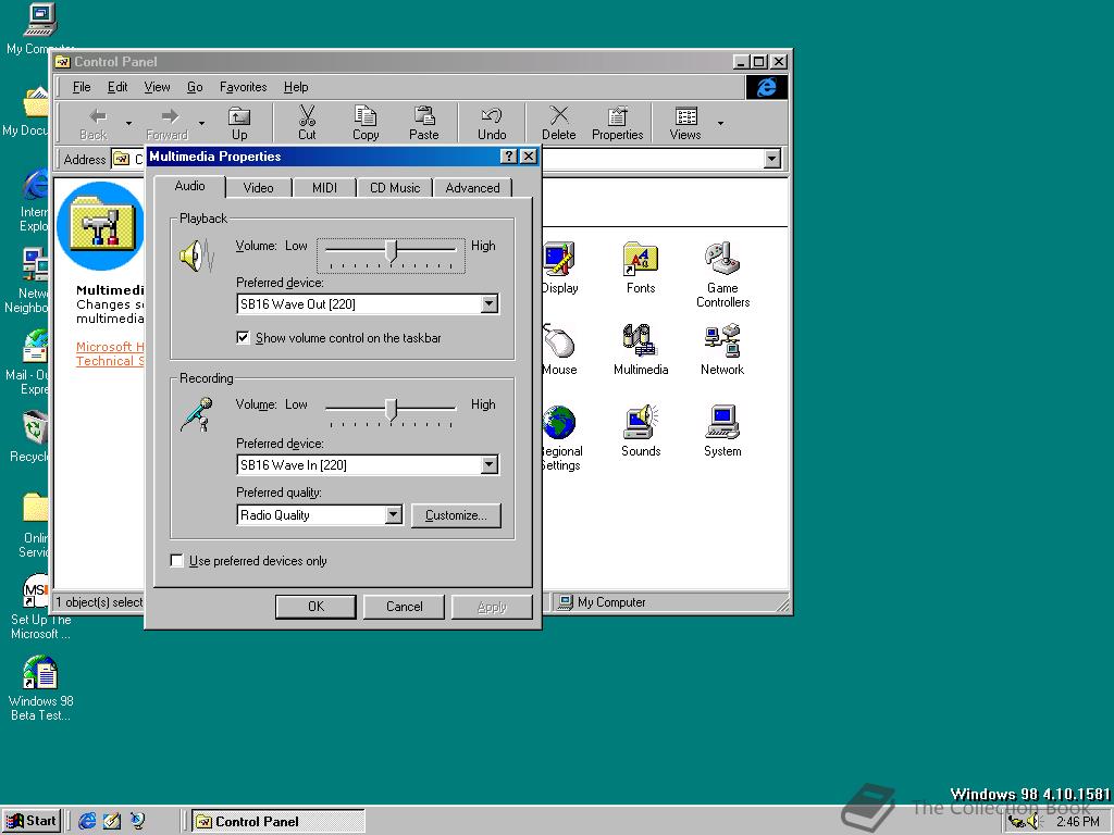 Microsoft Windows 98, 4.10.1581.1 - The Collection Book
