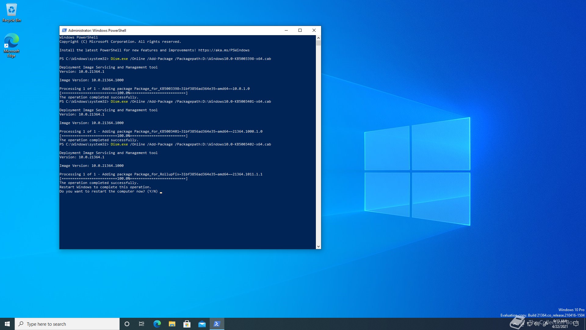 Microsoft Windows 11, 10.0.21364.1011 - The Collection Book