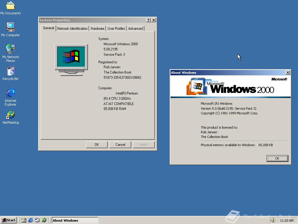 Microsoft Windows 2000, 5.0.2195.5438 - The Collection Book