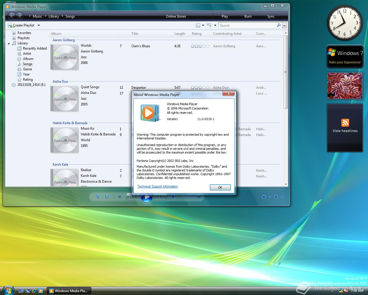 Microsoft Windows 7, 6.1.6519.1 - The Collection Book