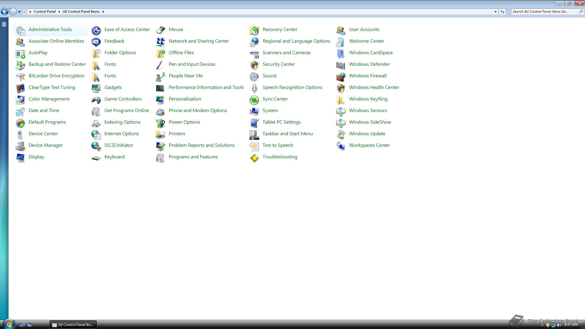 Microsoft Windows 7, 6.1.6568.1 - The Collection Book