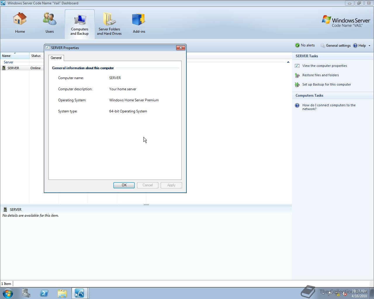 Microsoft Windows Home Server 2011, 6.1.7495.0 - The Collection Book