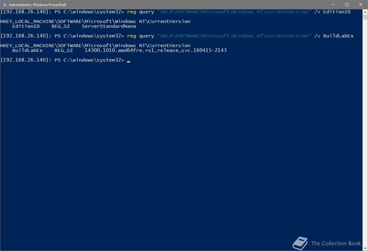 Microsoft Windows Nano Server 2016, 10.0.14300.1010 - The Collection Book