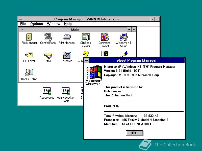 Microsoft Windows NT 3.51, 3.51.1024.1 - The Collection Book