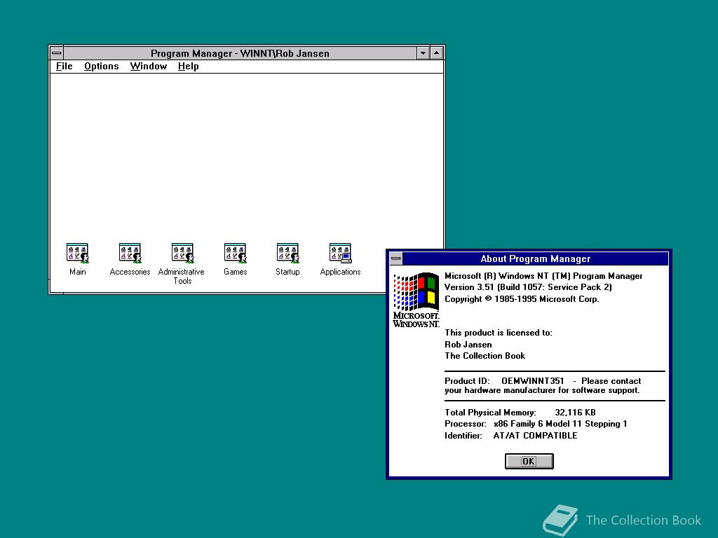 Microsoft Windows NT 3.51, 3.51.1057.3 - The Collection Book