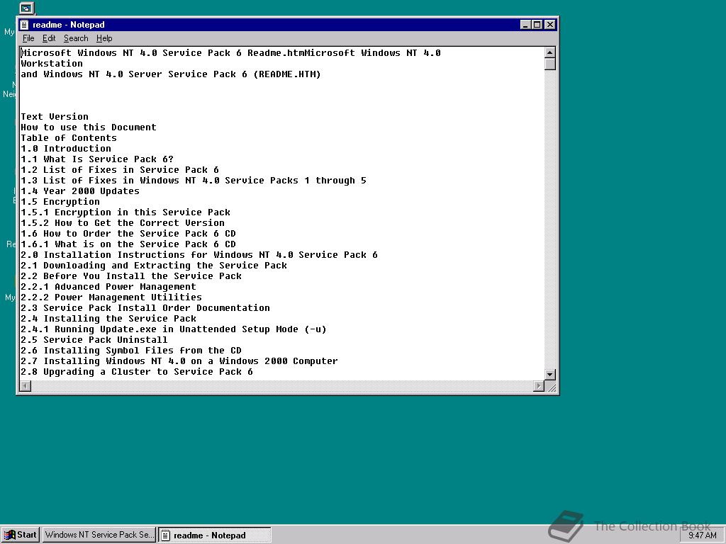 Microsoft Windows NT 4.0, 4.0.1381.299 - The Collection Book