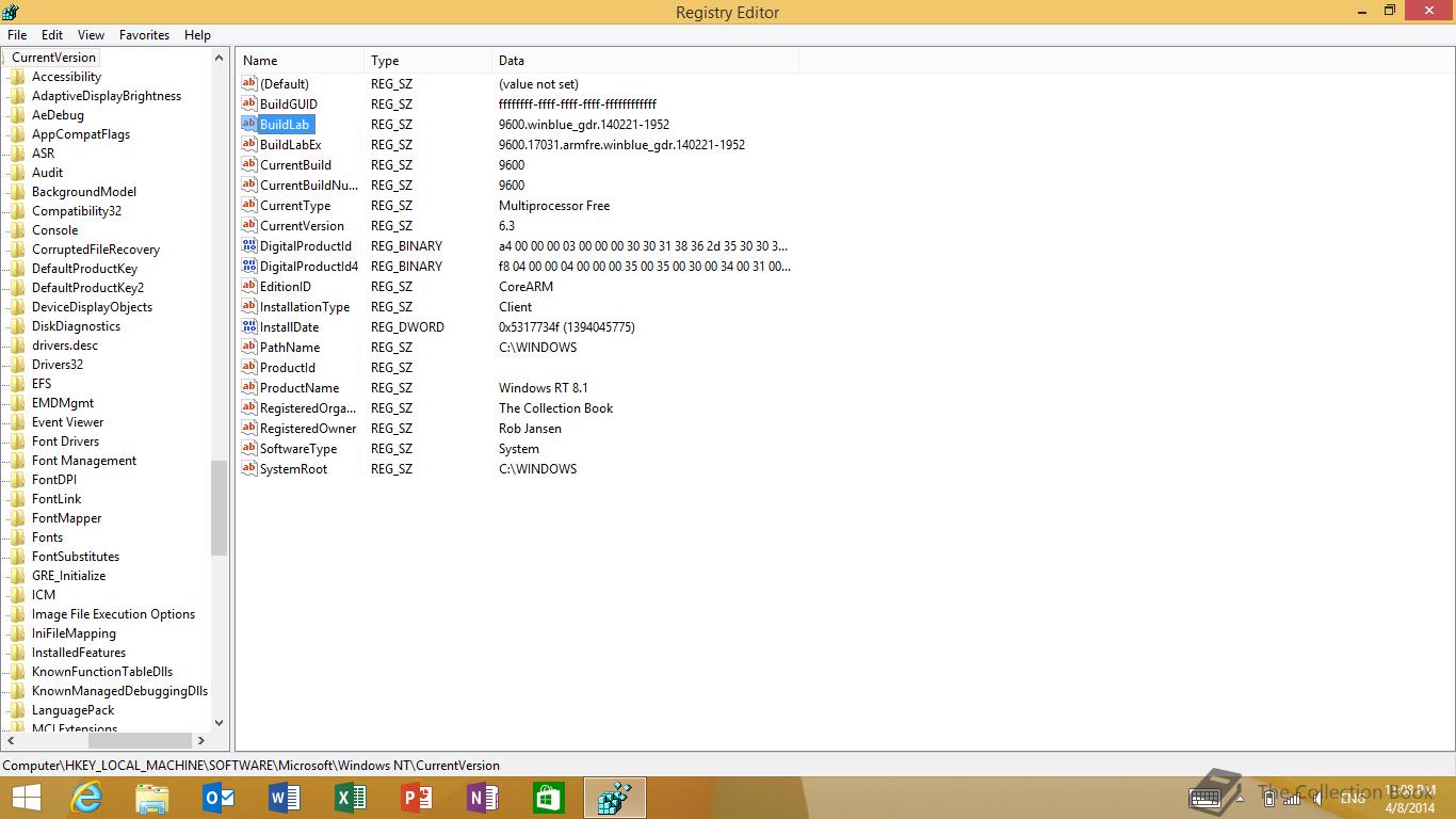 Microsoft Windows RT 8.1, 6.3.9600.17031 - The Collection Book
