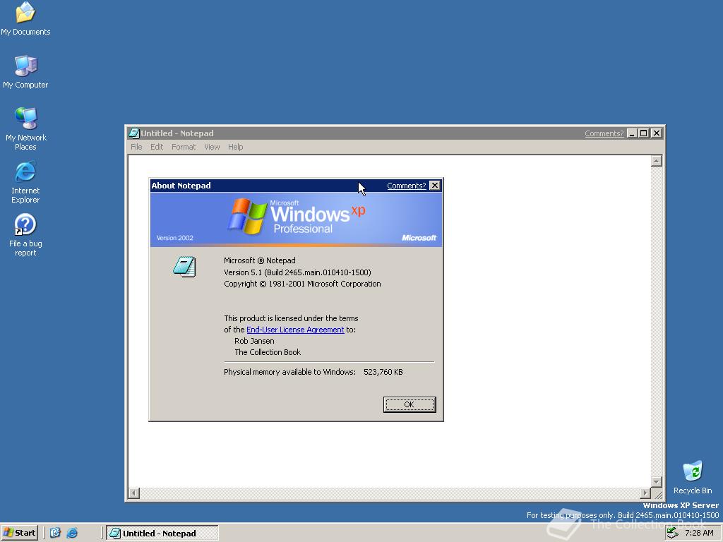 Microsoft Windows Server 2003, 5.1.2465.0 - The Collection Book