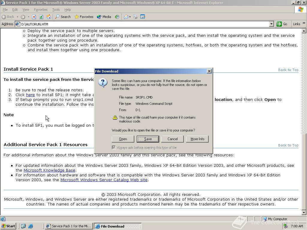 Microsoft Windows Server 2003, 5.2.3790.1260 - The Collection Book