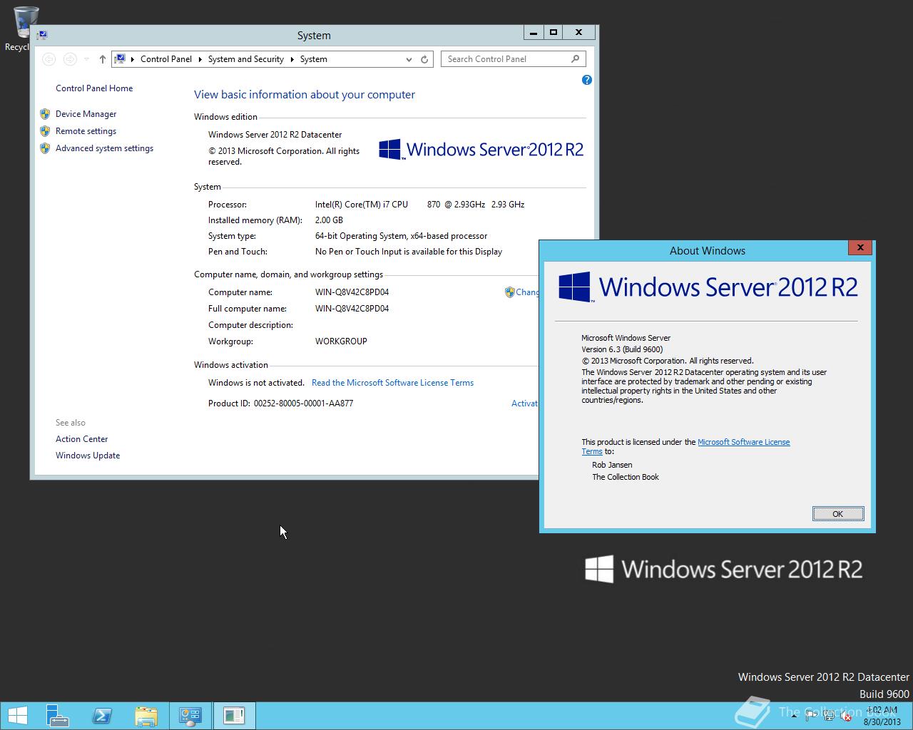 Microsoft Windows Server 2012 R2, 6.3.9600.16384 - The Collection Book
