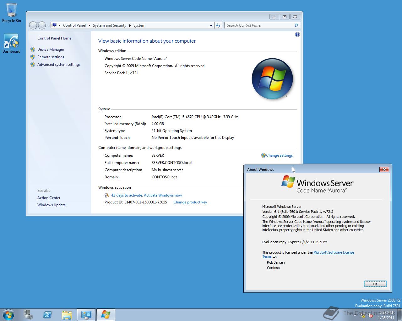 Microsoft Windows Small Business Server 2011 Essentials, 6.1.8400.16385 ...