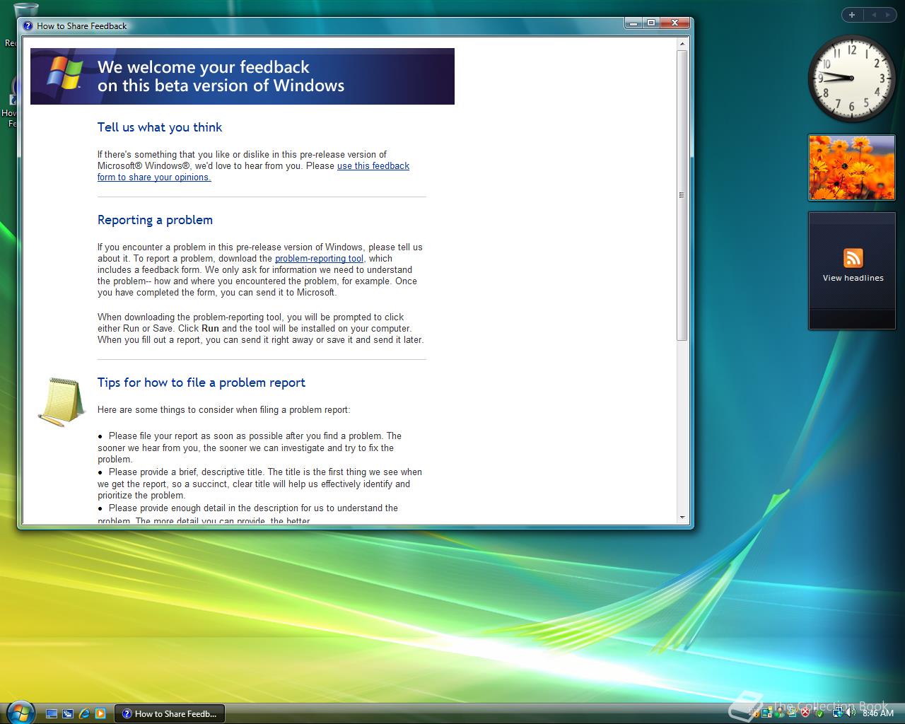 Microsoft Windows Vista, 6.0.6001.16659 - The Collection Book
