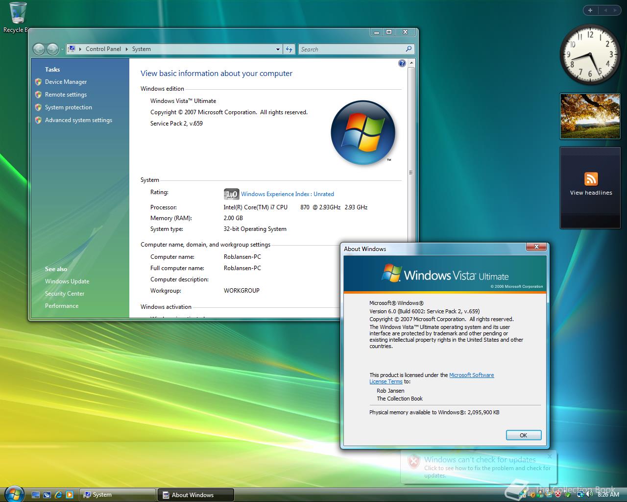 Microsoft Windows Vista, 6.0.6002.17043 - The Collection Book