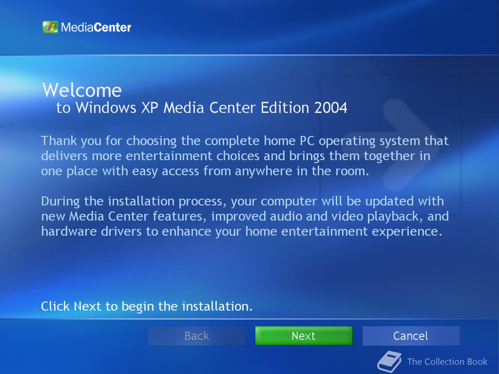 Microsoft Windows XP Media Center Edition 2004, 5.1.2600.1217 - The ...