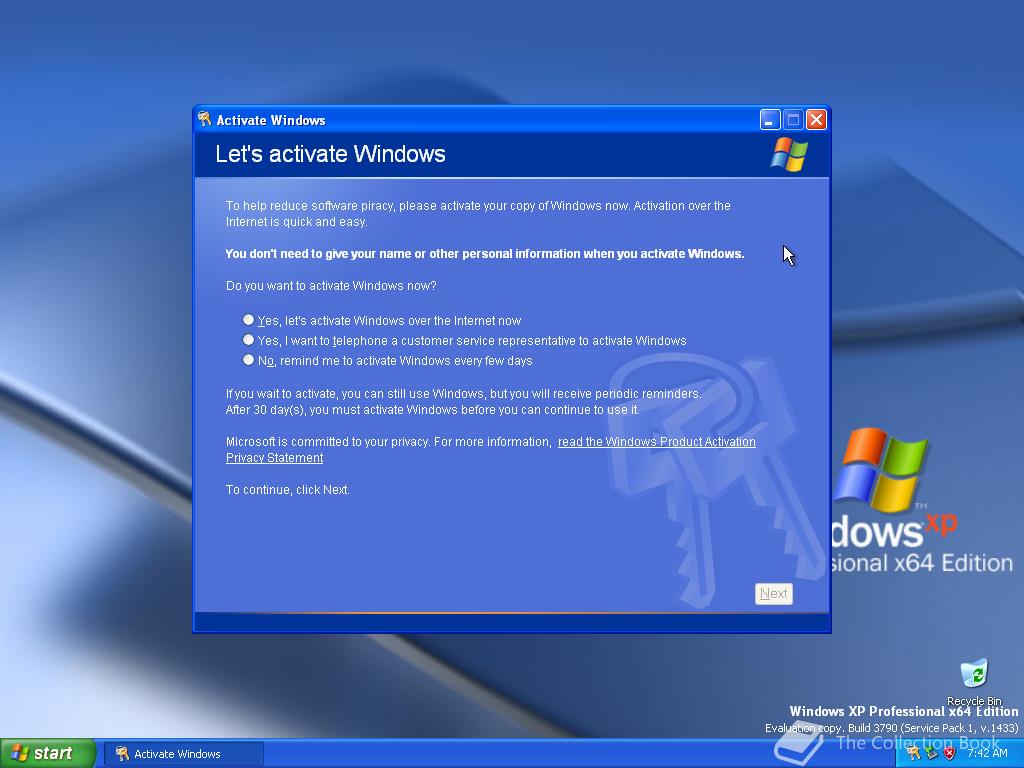 Microsoft Windows XP Professional x64 Edition, 5.2.3790.1433 - The ...
