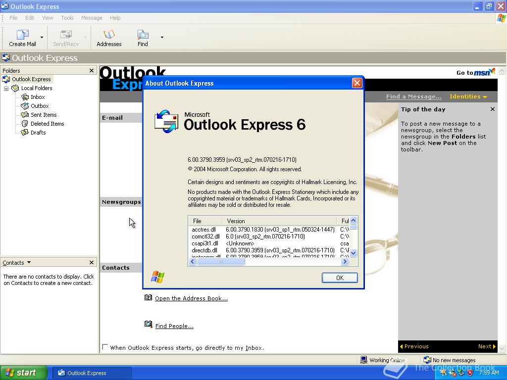 Microsoft Windows XP Professional x64 Edition, 5.2.3790.3959 - The ...