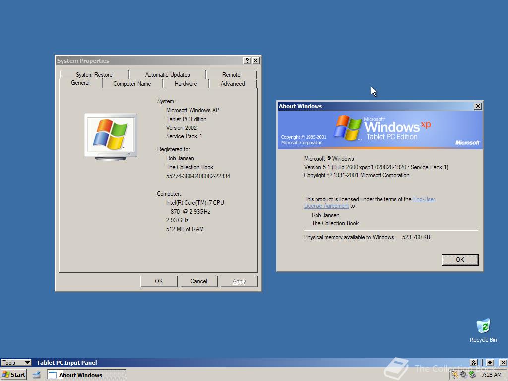 Microsoft Windows XP Tablet PC Edition, 1.0.2201.0 - The Collection Book