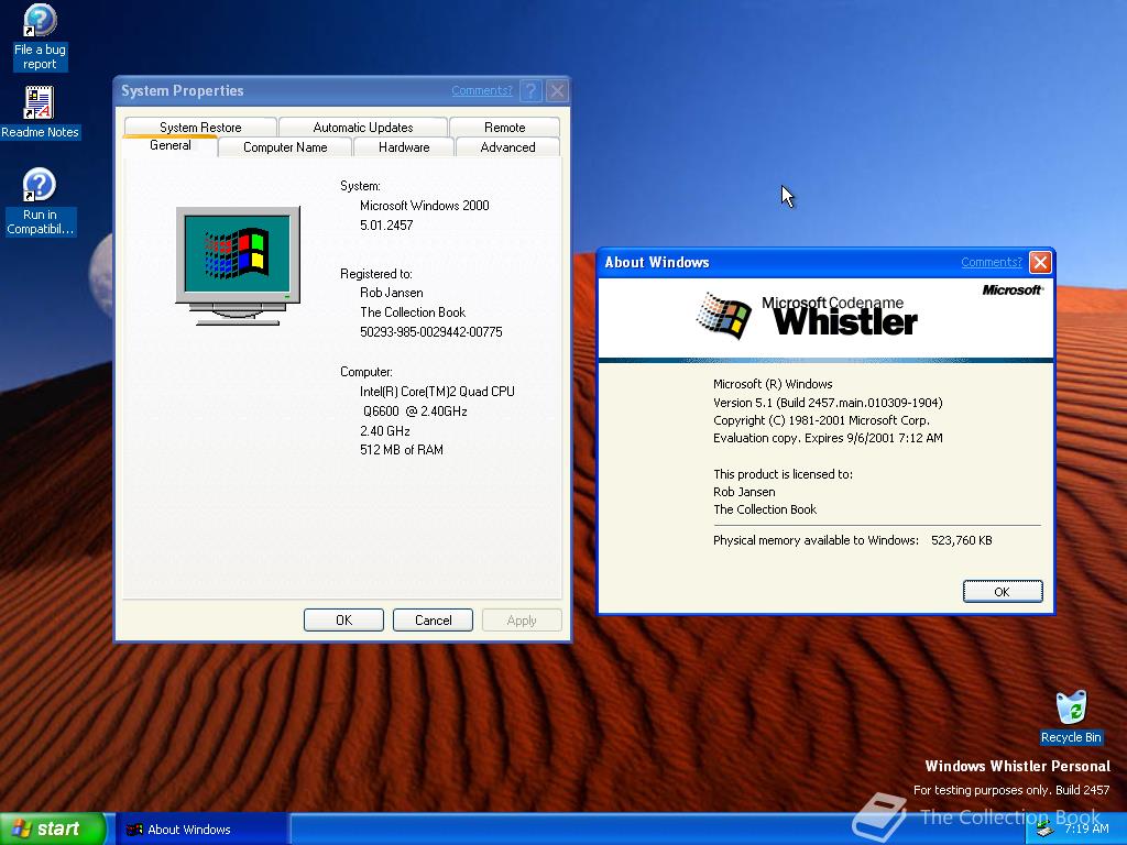 Microsoft Windows XP, 5.1.2457.0 - The Collection Book