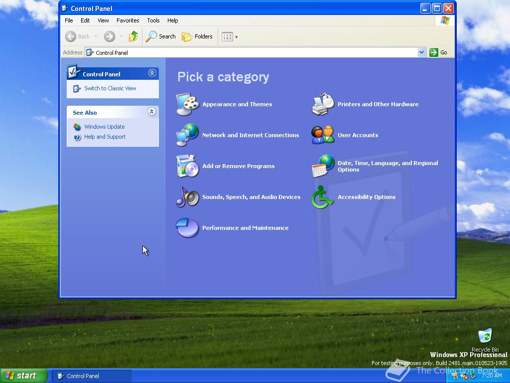Microsoft Windows XP, 5.1.2481.0 - The Collection Book